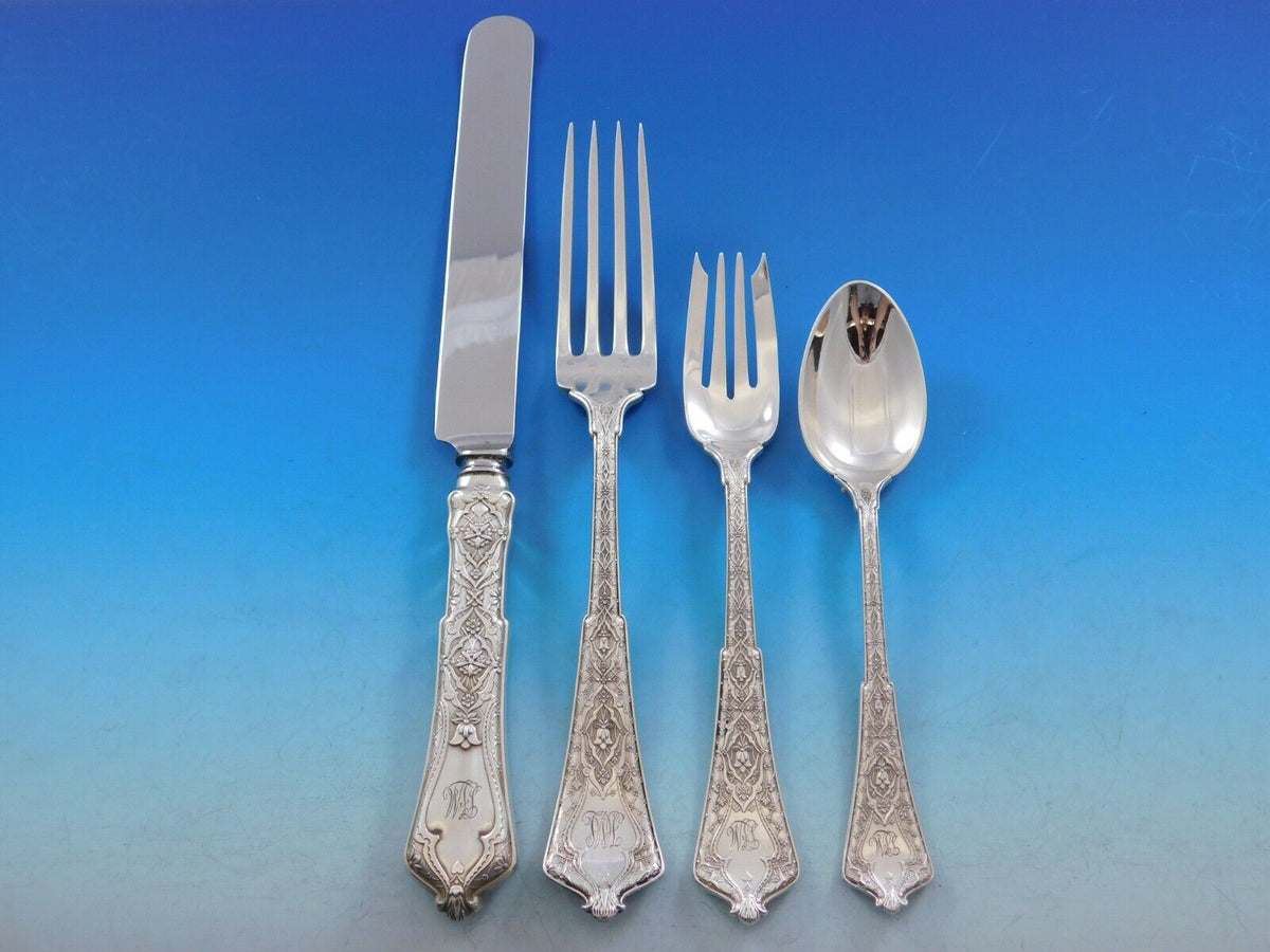 Persian by Tiffany and Co Sterling Silver Flatware Set 12 Service 122 ...