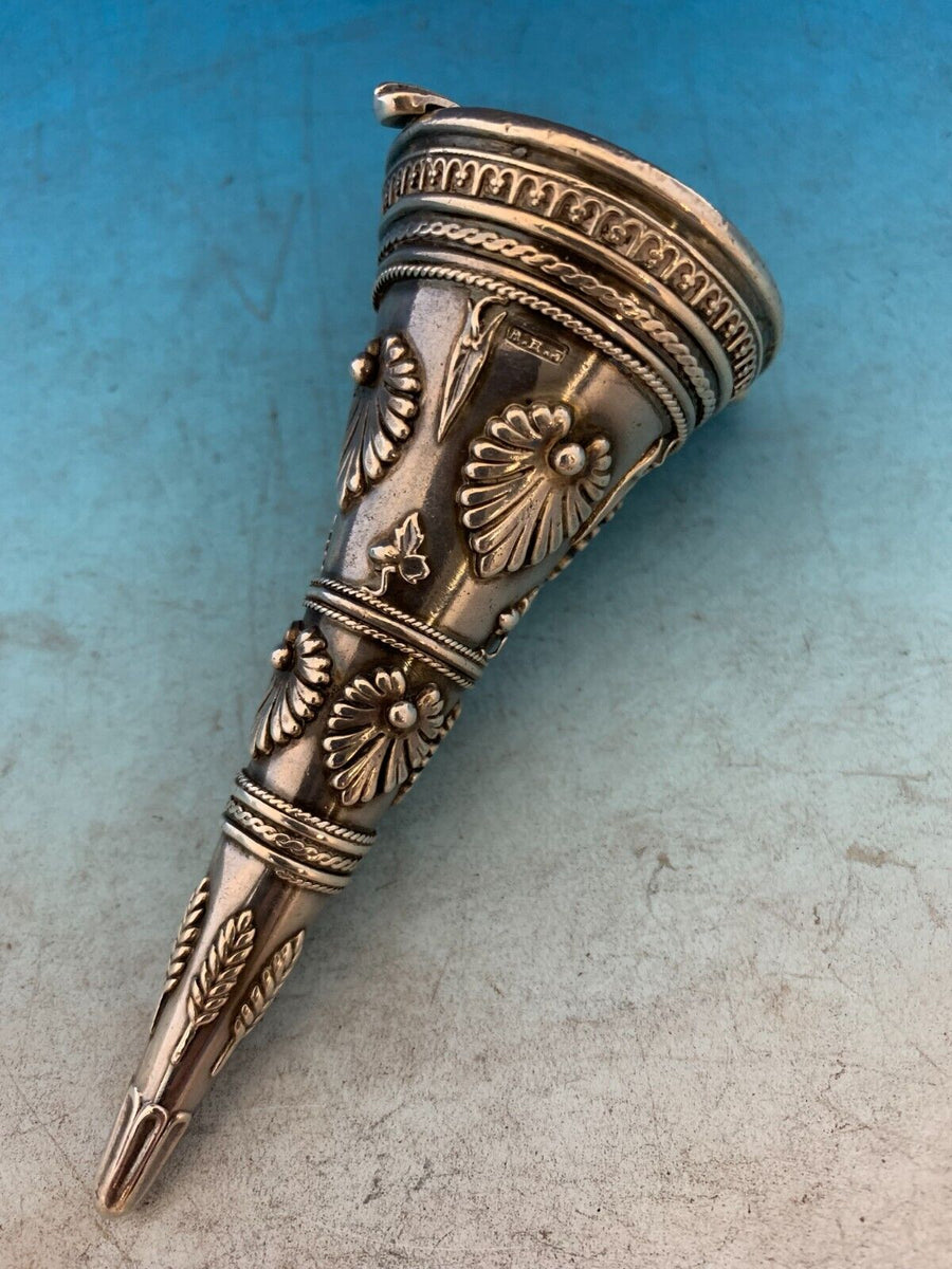 English Sterling Silver Tussie Mussie Posey Posy Holder with Jaws C187 ...