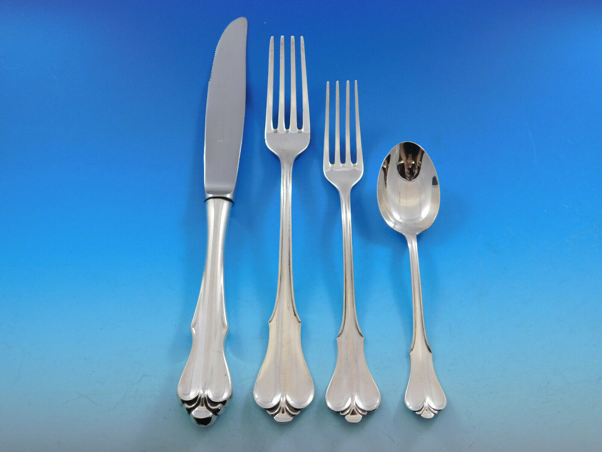 Colonial by Camusso Sterling Silver Flatware Set Service 114 Pieces Di ...