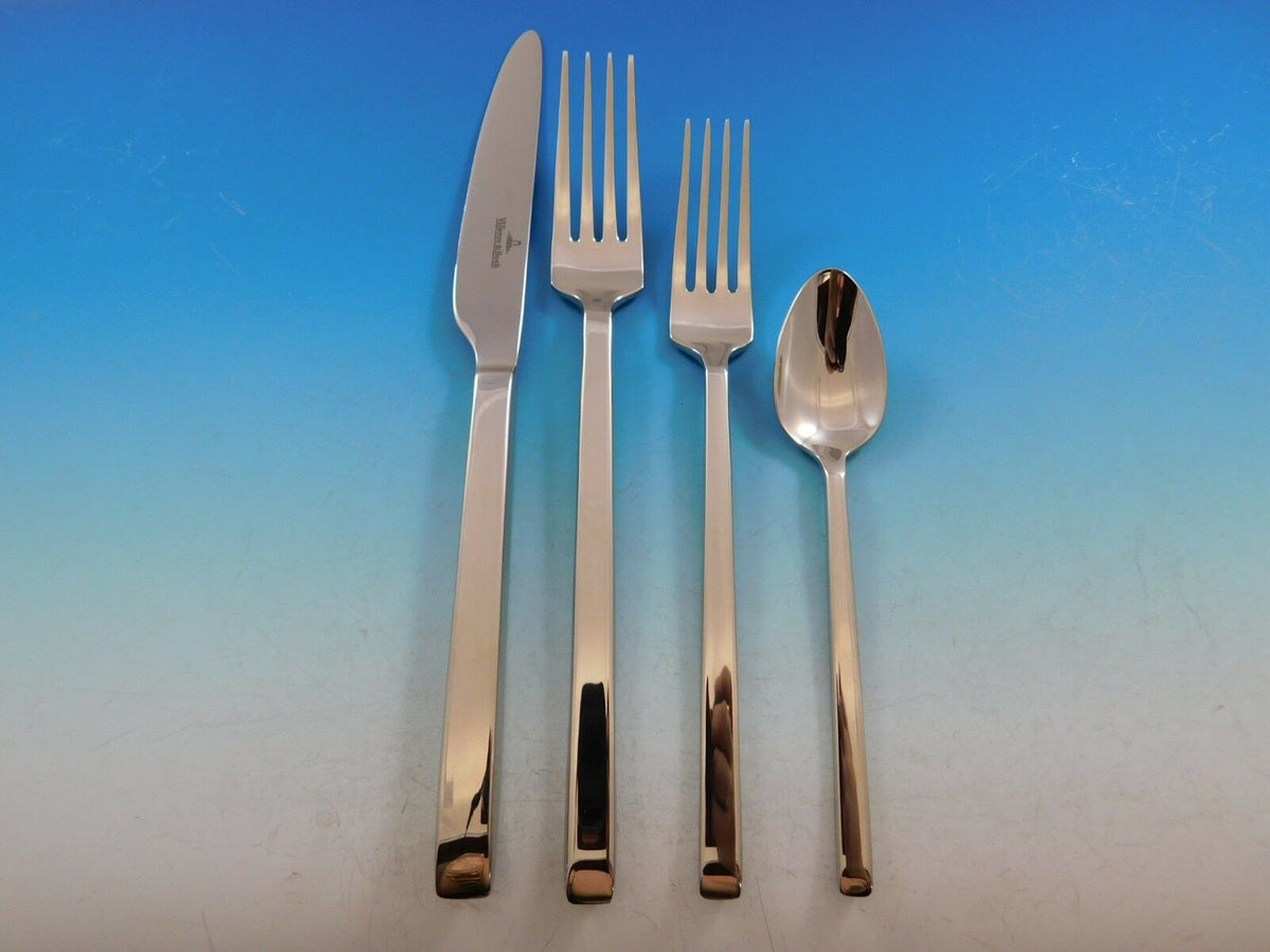 La Classica Stainless Steel Flatware Set Service 12 New 60 Pc – Antique ...