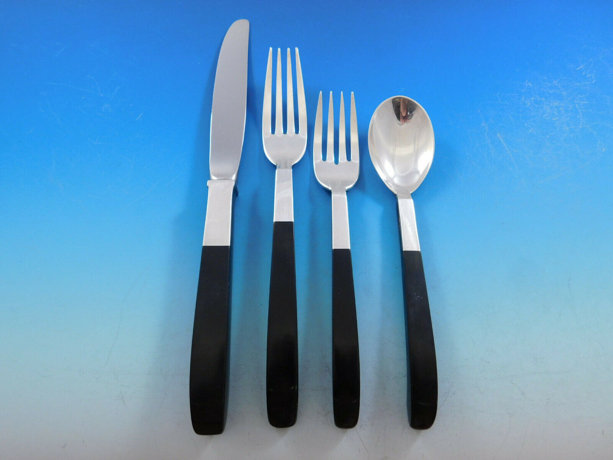 Contrast by Lunt Sterling Silver Flatware Set Service Mid Century Mode ...
