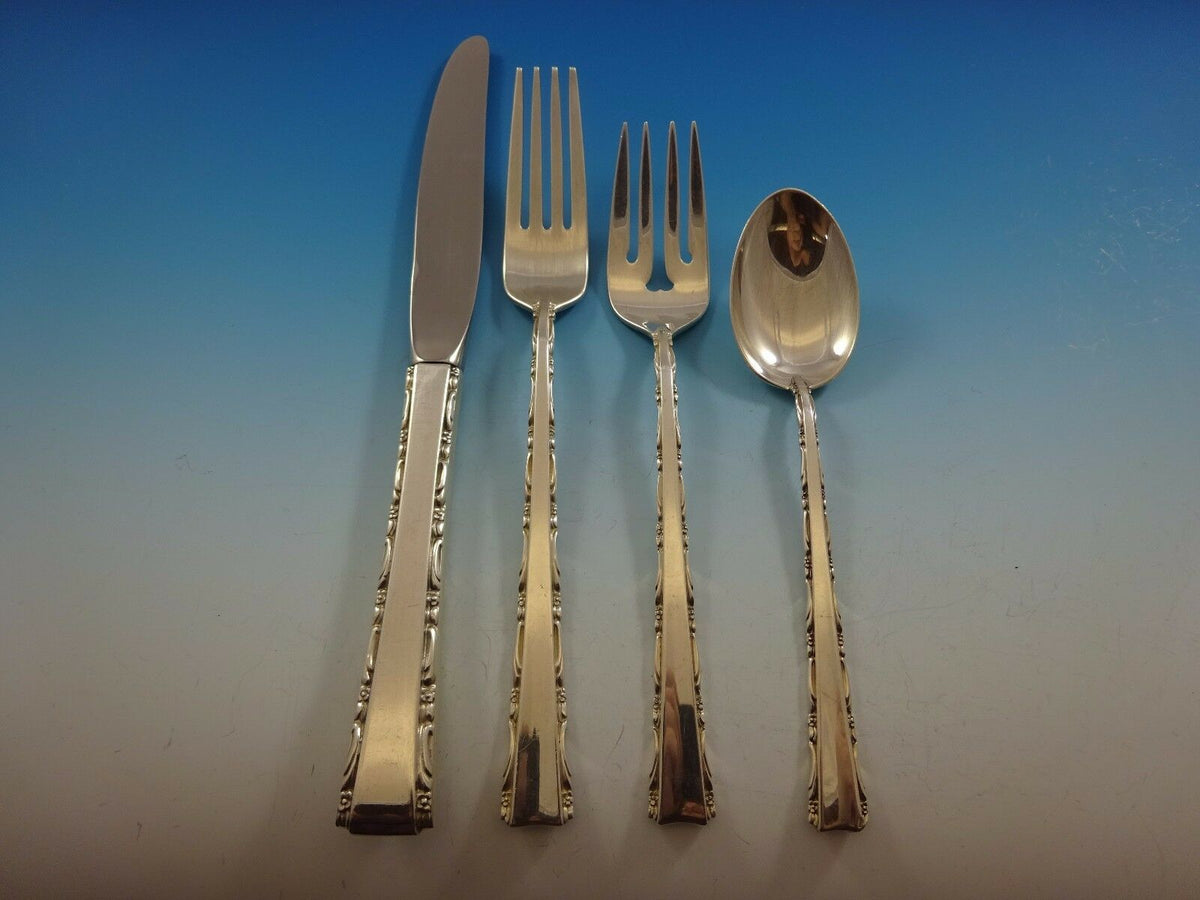 Madrigal by Lunt Sterling Silver Flatware Set For 12 Service 60 Pieces ...